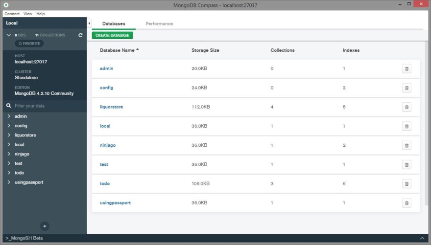 Setting Up Mongodb 4 2 10 And Mongodb Compass Locally Dev Community