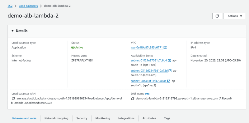 Triggering Lambda function with Application Load Balancer - DEV Community