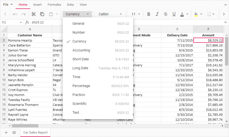 Formatting the Essential JavaScript Spreadsheet–Number Formatting - DEV ... Formatting the Essential JavaScript Spreadsheet–Number Formatting - DEV ...