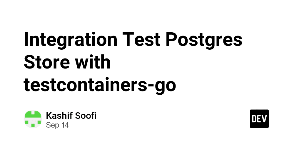 Integration Test Postgres Store With Testcontainers Go Dev Community