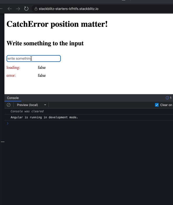 Angular Rxjs Catcherror Position Matter Dev Community
