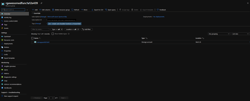 Azure Durable Functions Powershell 7 Chaining Pattern Dev Community