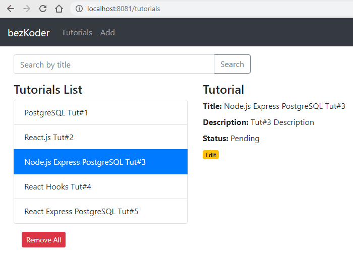 React + Node.js + PostgreSQL: CRUD example - DEV Community React + Node.js + PostgreSQL: CRUD example - DEV Community
