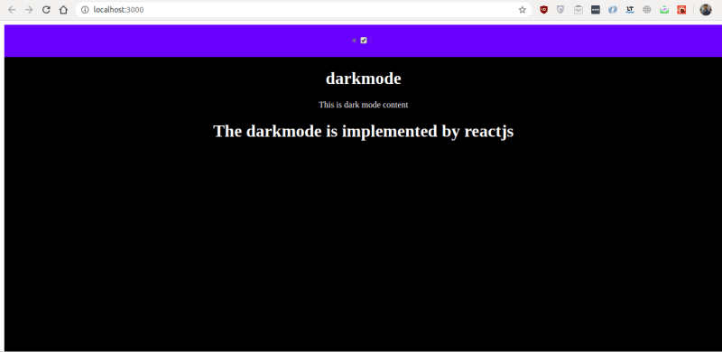 Reactjs Dark Mode Using Local Storage Part 2 Dev Community