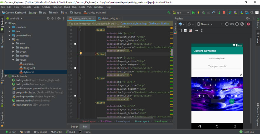 How To Create An Android Custom Keyboard Using Kotlin Dev Community