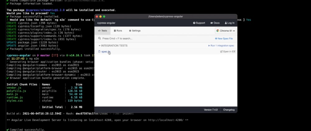 Angular 12 And Cypress Install To Testing In 2 Minutes Dev Community