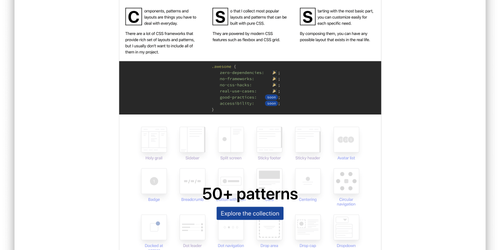 Css Layout A Collection Of Popular Layouts And Patterns Made With Css Dev Community