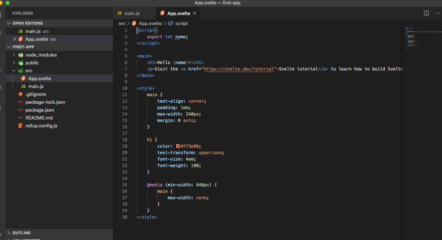 Quickstart With Svelte 3 Your First Component Dev Community
