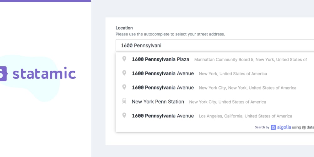 Build A Location Autocomplete Field For Statamic V3 Dev Community