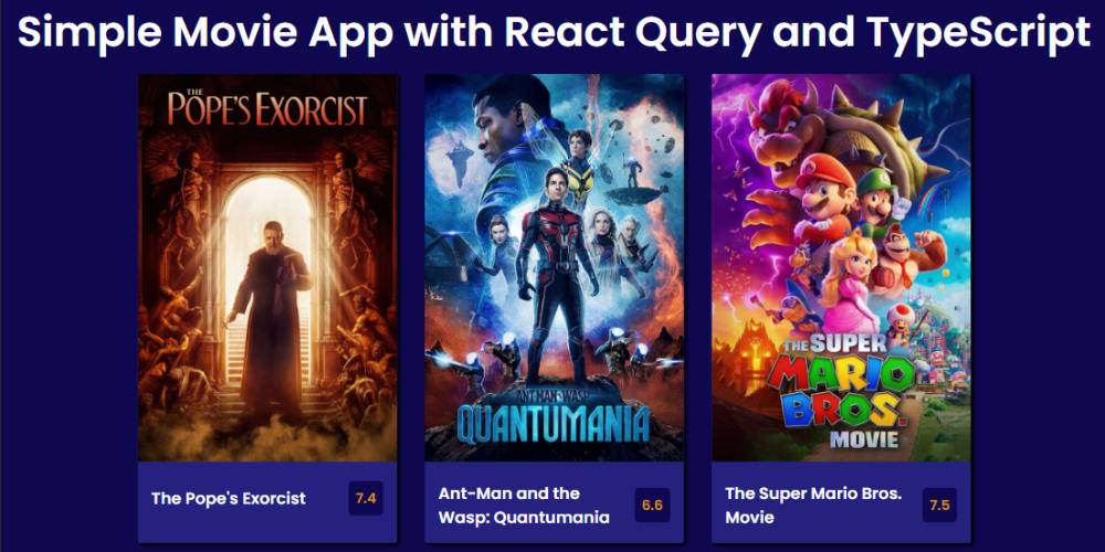 Data Fetching With React Query And Typescript Using The Movie Database Api Dev Community