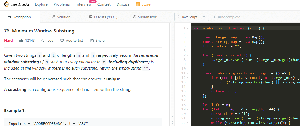 76 Minimum Window Substring 🚀 Dev Community