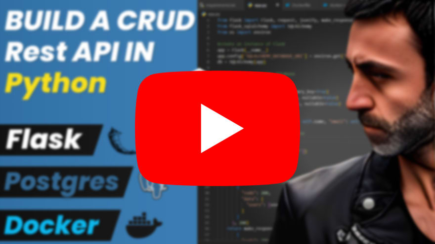 Build A Crud Rest Api In Python Using Flask Sqlalchemy Postgres Docker Dev Community