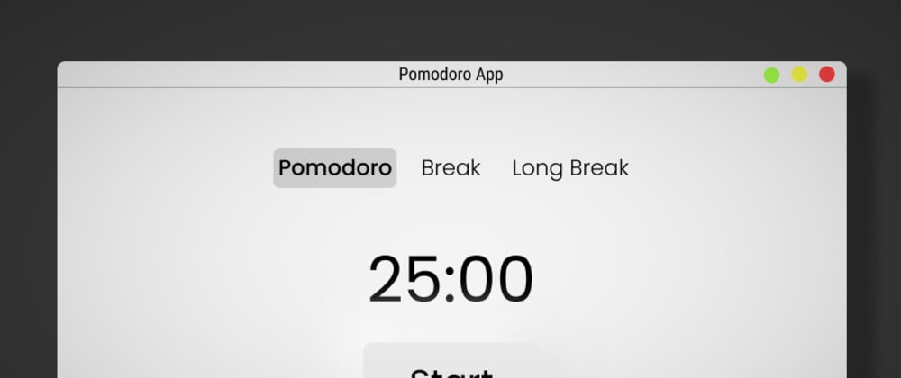 Minimal Pomodoro Timer App Dev Community