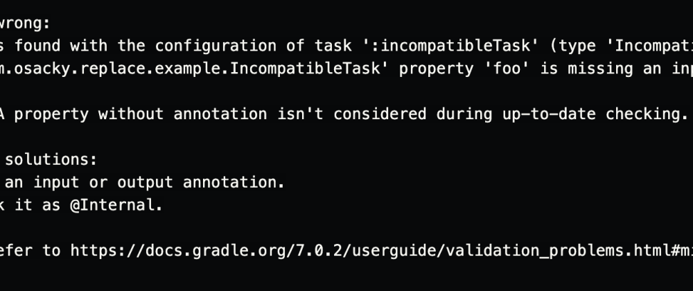 A Problem Was Found With The Configuration Of The Gradle 7 Task Dev Community