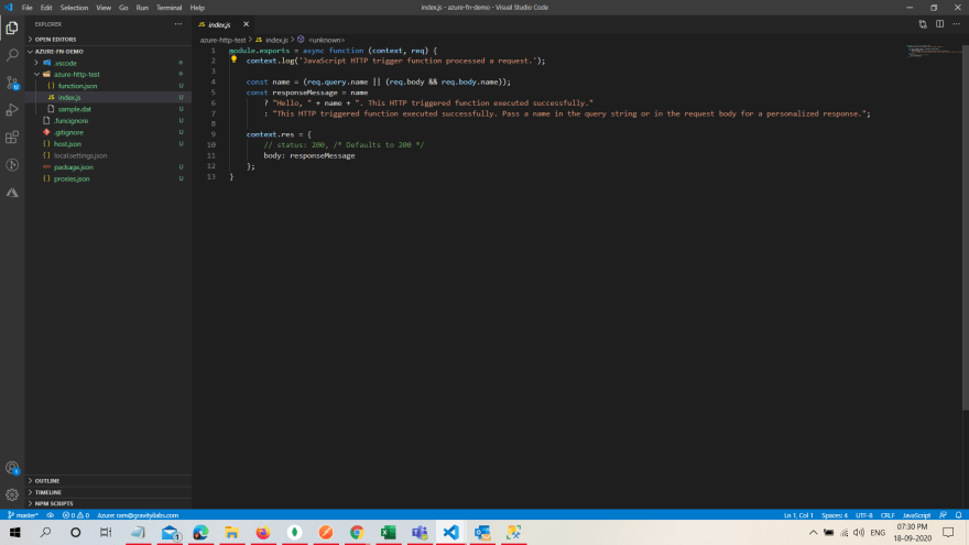 Creating Serverless Rest Api With Azure Functions Using Nodejs Trigger Dev Community