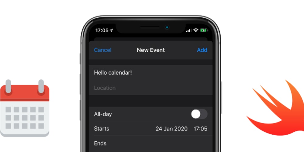 How To Use Ekeventeditviewcontroller In Swift To Let User Save Event To Ios Calendar Dev Community