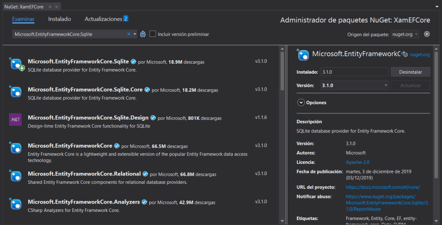 Xamarin Forms Y Entity Framework Core Sqlite Persistencia Y Acceso A Datos Locales En