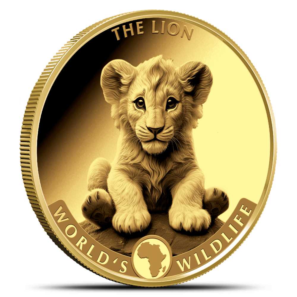 Buy 2025 1/2 Gram Proof Congo World’s Wildlife Gold The Lion Coin ...