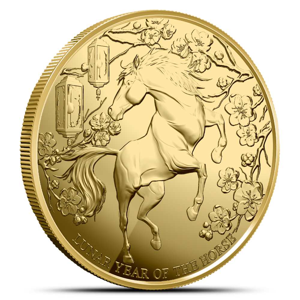 2026 1/4 oz Pitcairn Islands Gold Lunar Year of the Horse Coin (BU) l ...