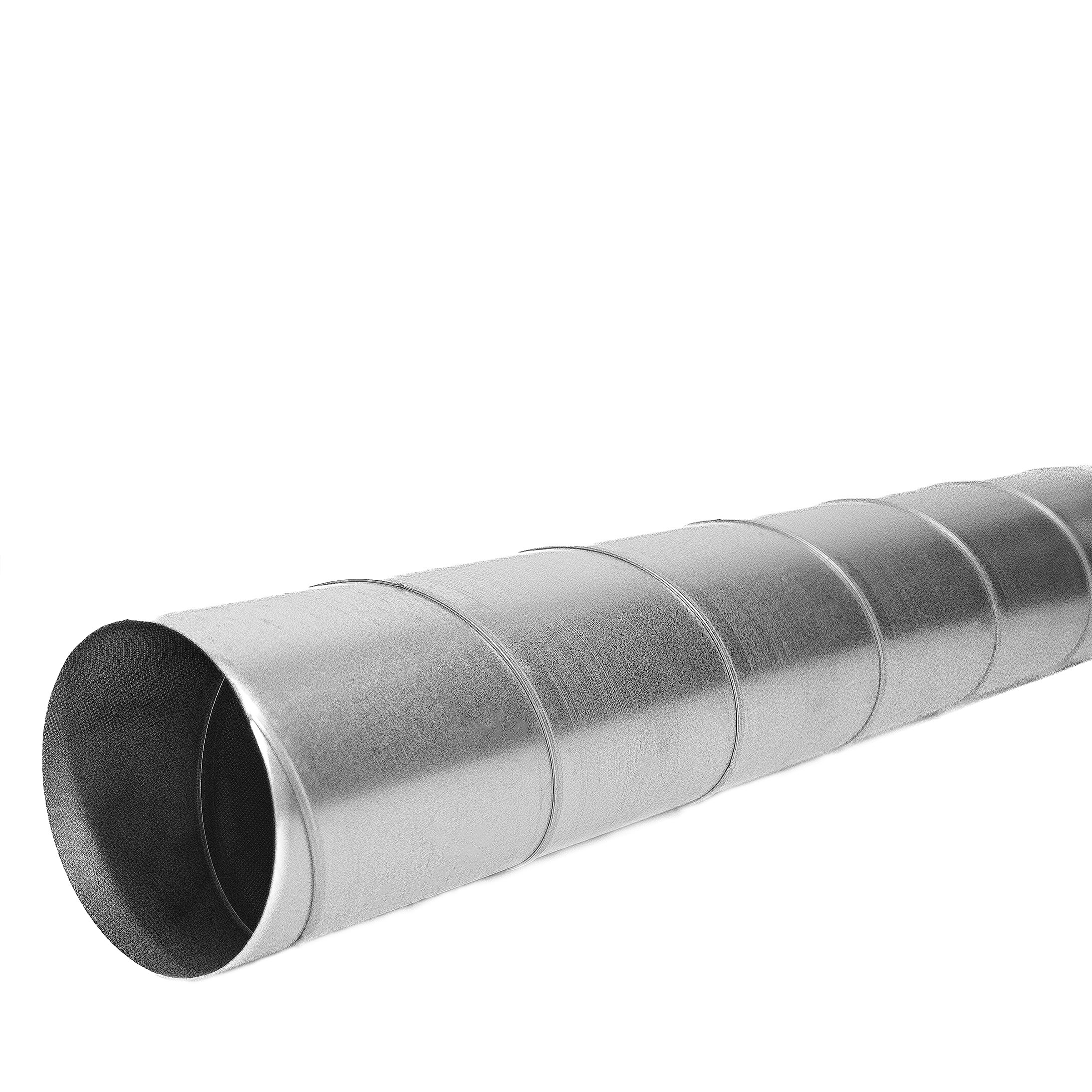 Spirorør 125mm 2.4m med lokk Prefa