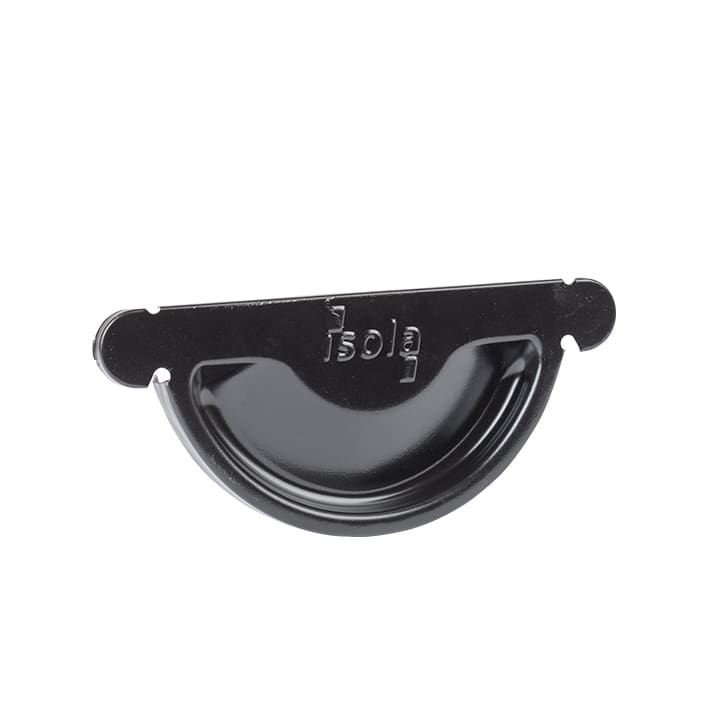 Endebunn stål sort 125mm Prefa