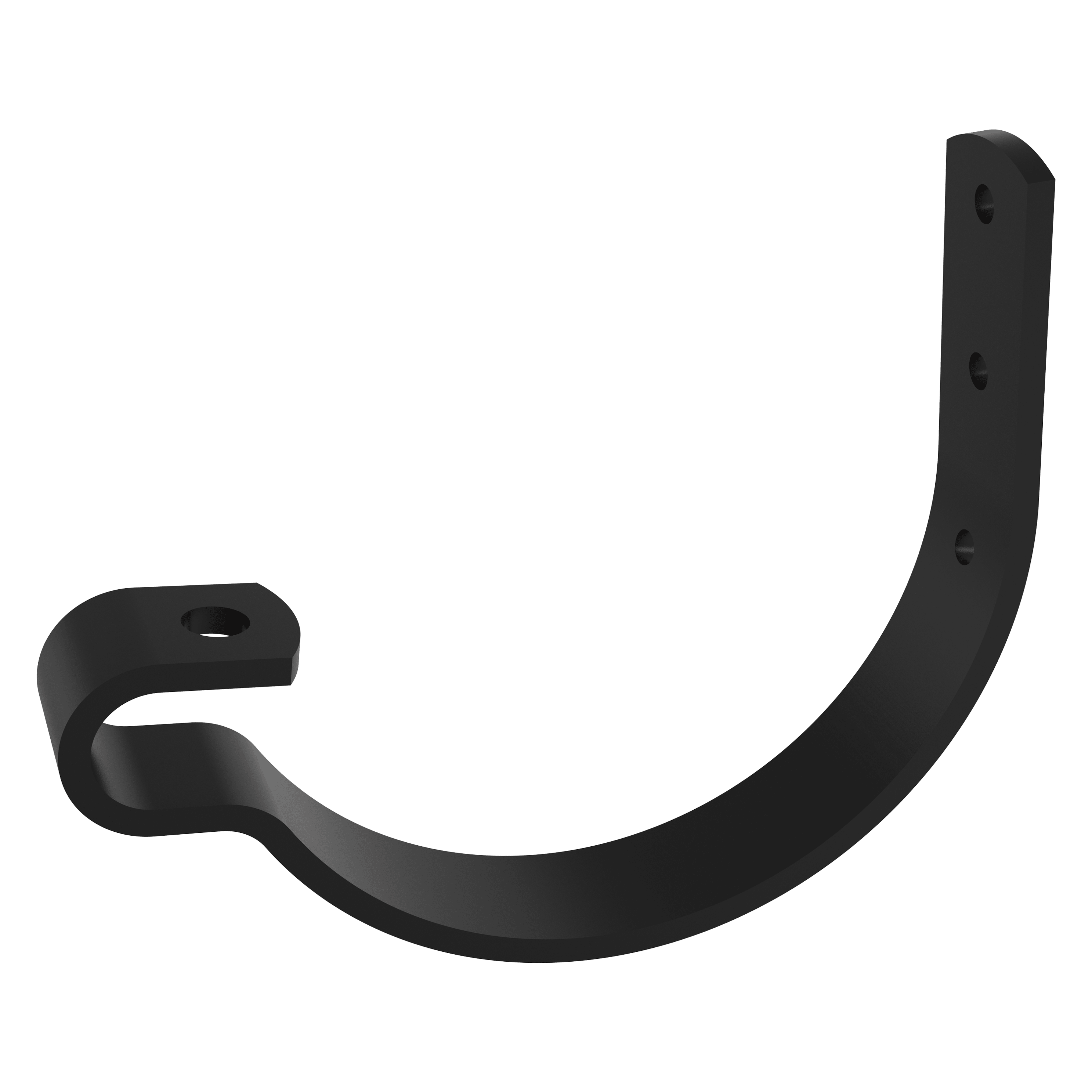 Kassekrok kombi stål 125mm sort Prefa