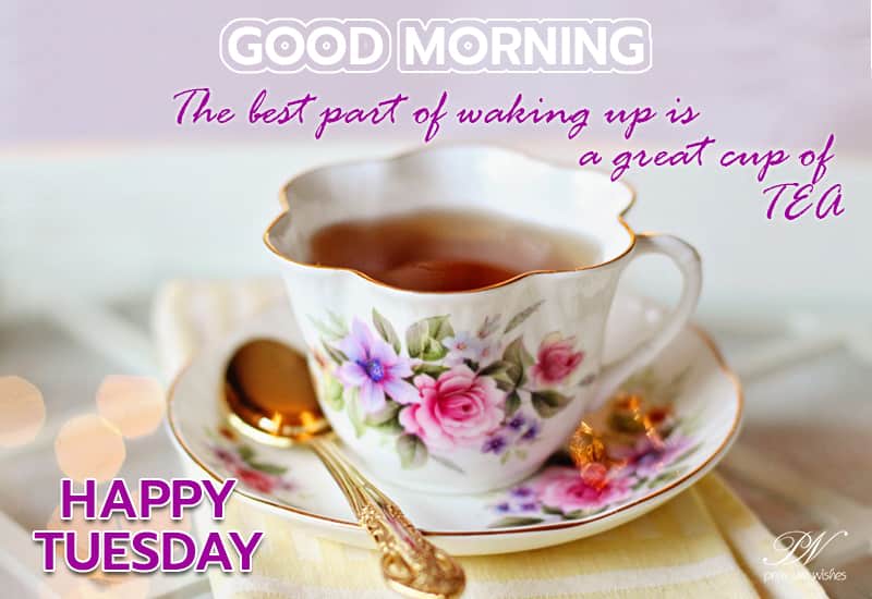 Happy Tuesday - Good Morning Tea - Premium Wishes
