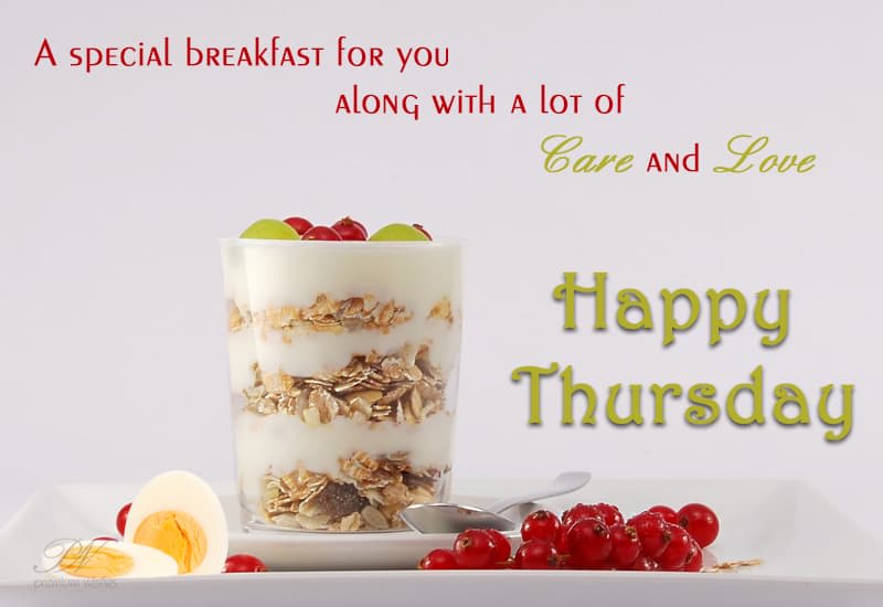 Happy Thursday Morning - A Special breakfast for you - Premium Wishes