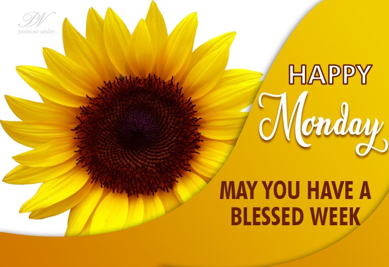 Happy Monday - May you have a blessed week - Premium Wishes