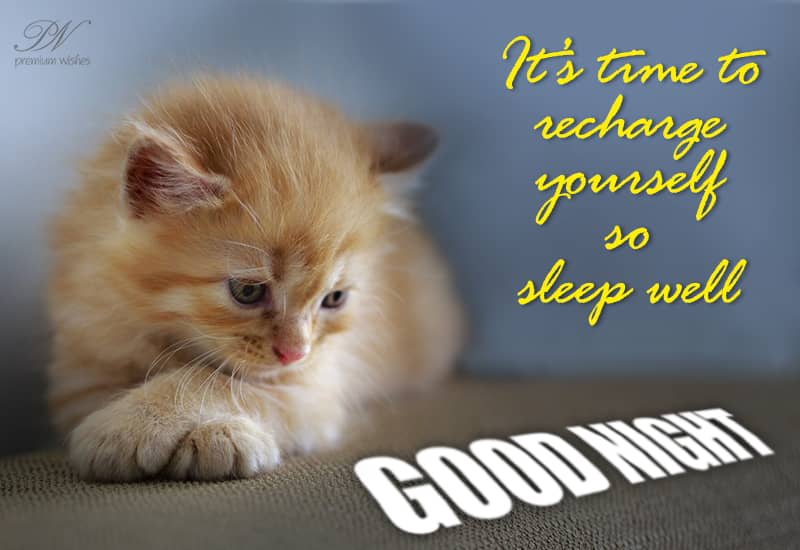 Sleep Well - Recharge Yourself - Good Night - Premium Wishes
