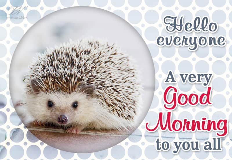 Hello Everyone - A very good morning to you all - Premium Wishes