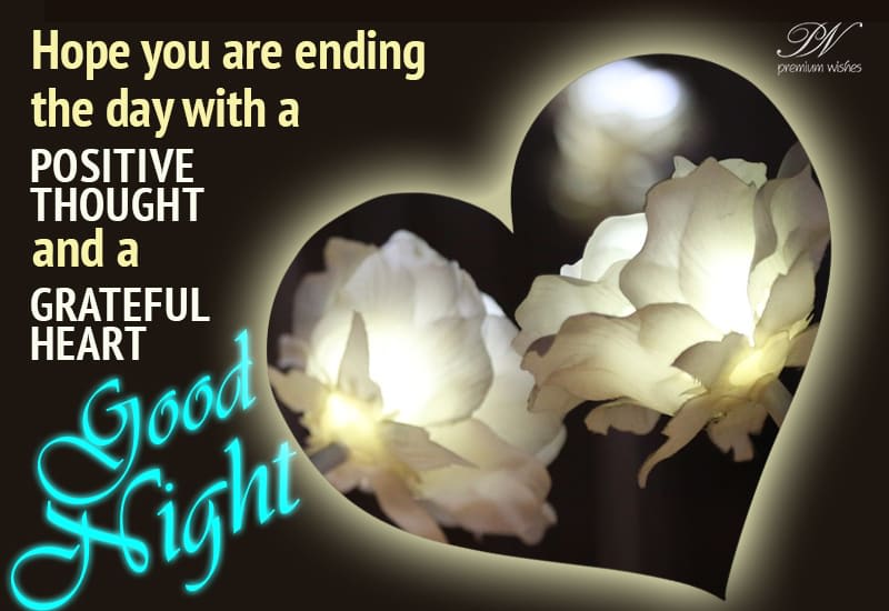 Good Night - End The Day With A Positive Thought and A Grateful Heart ...