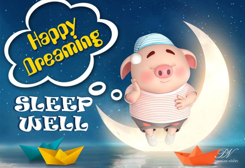 Good Night - Happy Dreaming - Sleep Well - Premium Wishes
