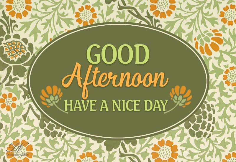 Good Afternoon - Have a nice day and evening ahead - Stay safe ...