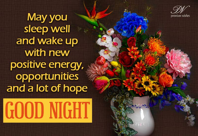 May you sleep well and wake up with new positive energy, opportunities ...