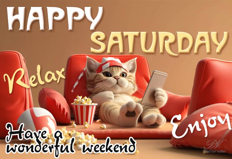 Happy Saturday - Relax and Enjoy - Have a wonderful weekend - Premium ...