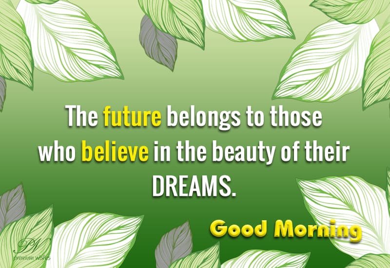 Good Morning - Believe In The Beauty Of Your Dreams - Premium Wishes