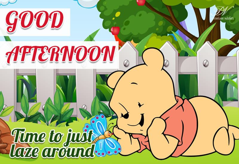 Good Afternoon - Time to just laze around - Premium Wishes