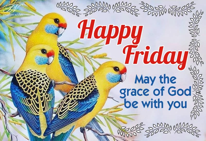 Happy Friday - May the grace of God be with you - Premium Wishes