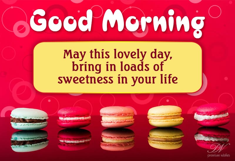 Good Morning - May this lovely day bring loads of sweetness in your ...