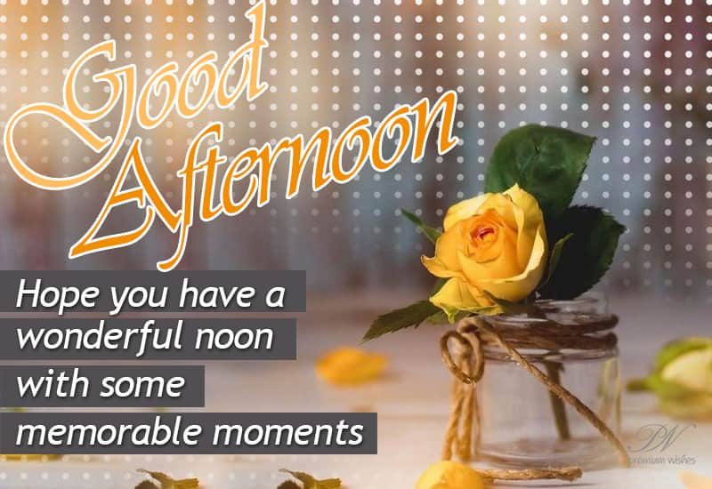 Good Afternoon - Hope you have a wonderful noon with some memorable ...