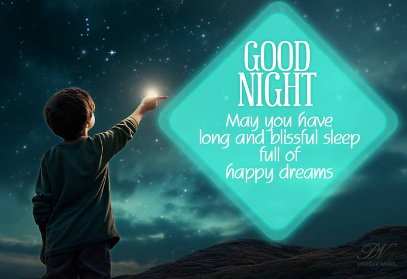 Good Night - May you have long and blissful sleep full of happy dreams ...