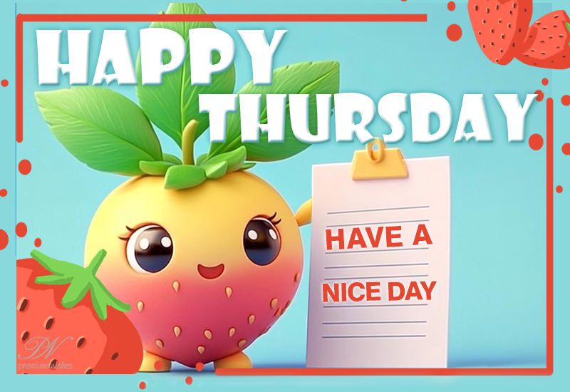 Happy Thursday - Enjoy the colours and flowers - Premium Wishes