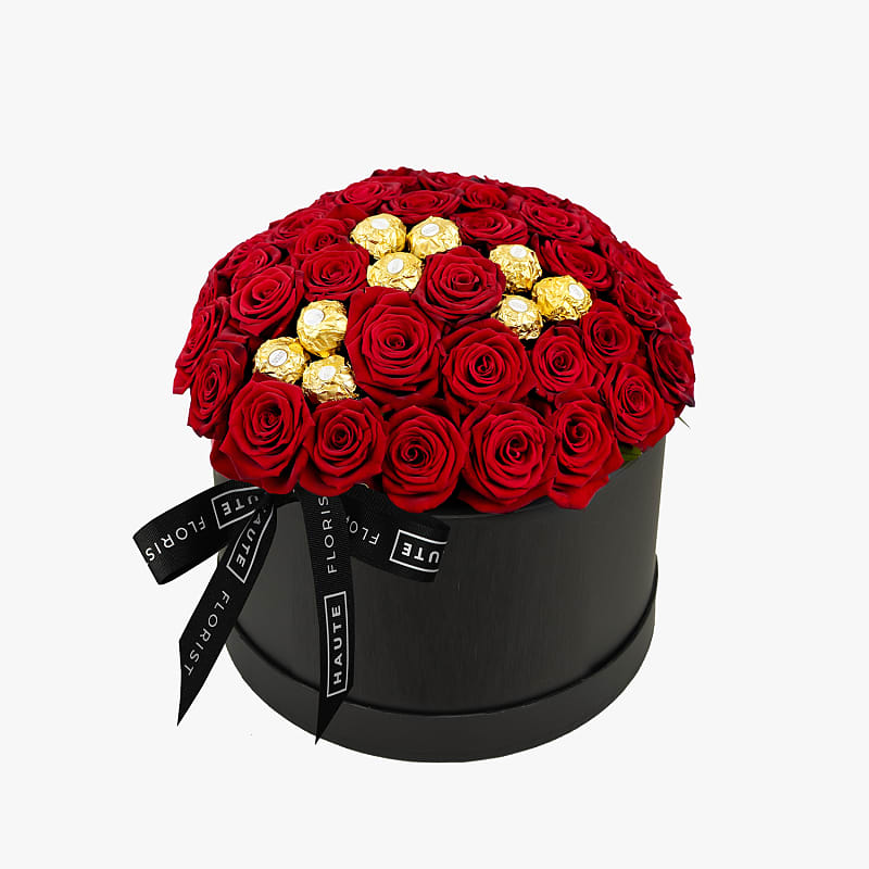 Ferrero Rose Hatbox | Haute Florist
