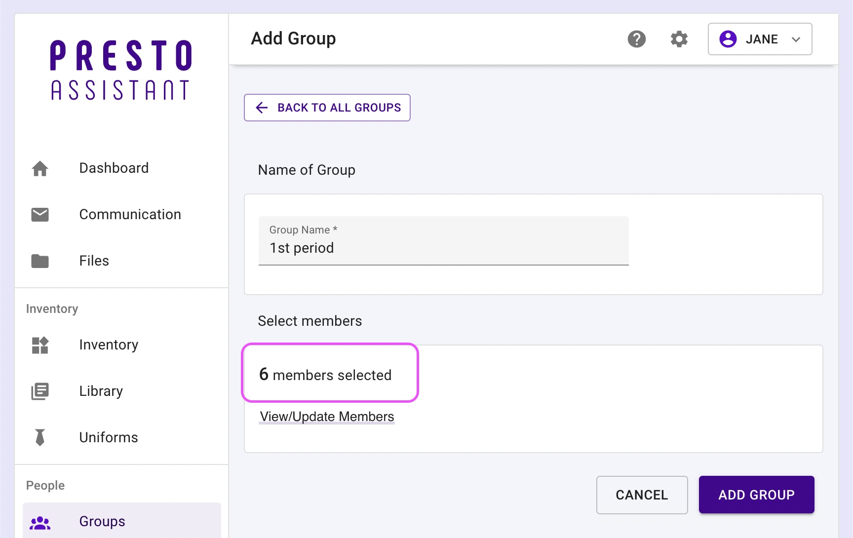 Add a Group