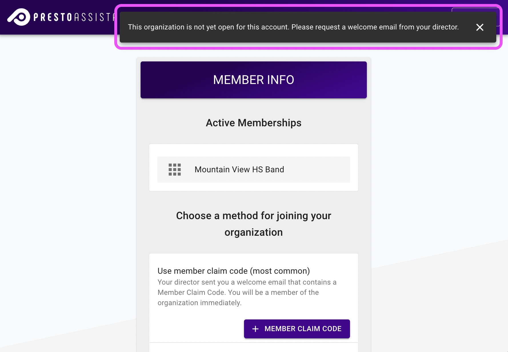 Join as a Student or Parent with an Organization Code