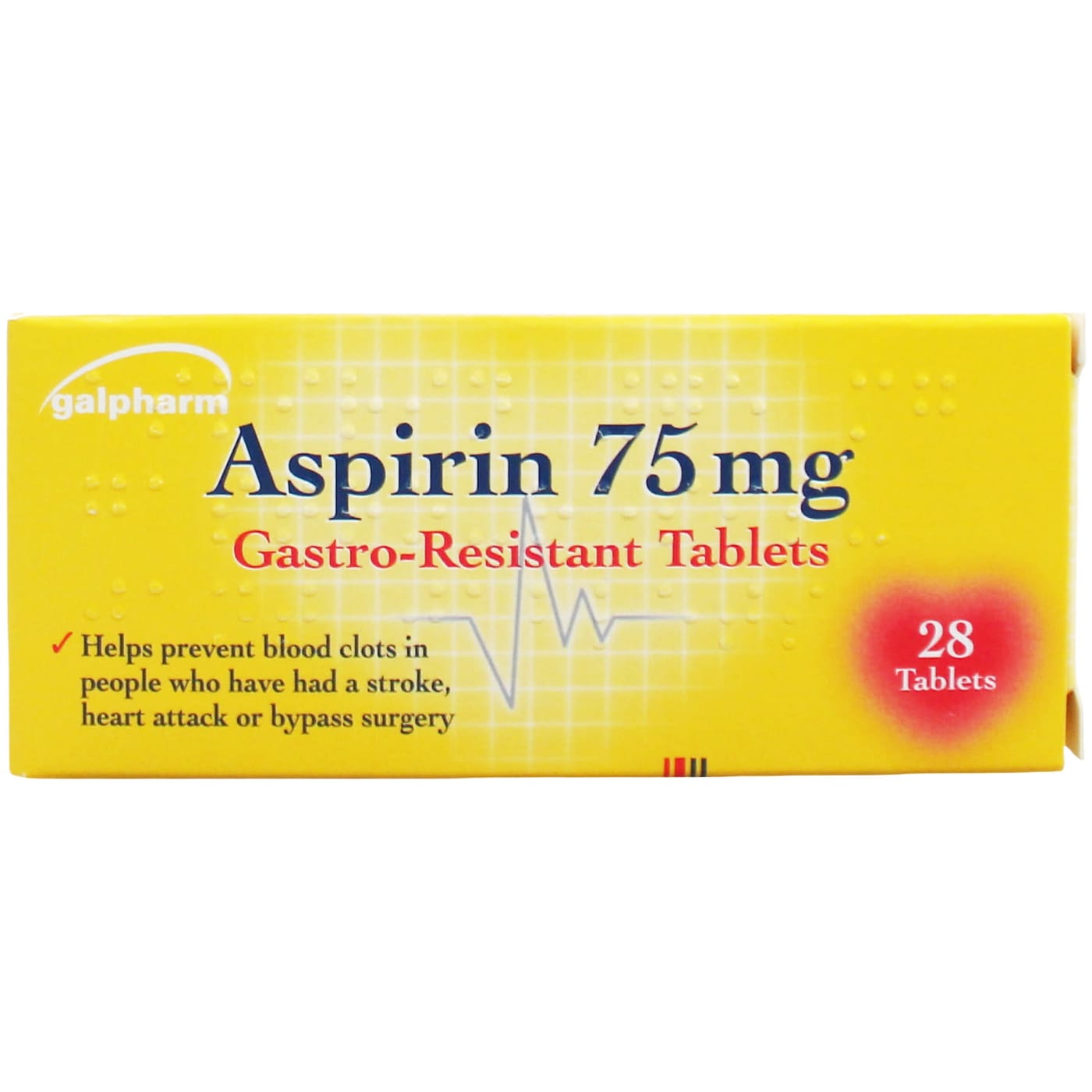 GALPHARM 75MG ENTERIC COATED ASPIRIN TABLETS 28'S | Pricecheck Brand ...