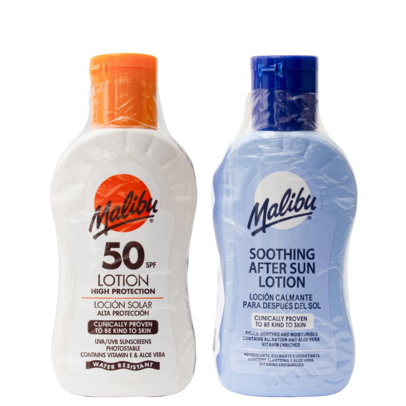 MALIBU 2X100ML BANDED PACK (SPF 50 LOTION & AFTER SUN) (UK/ROW ...