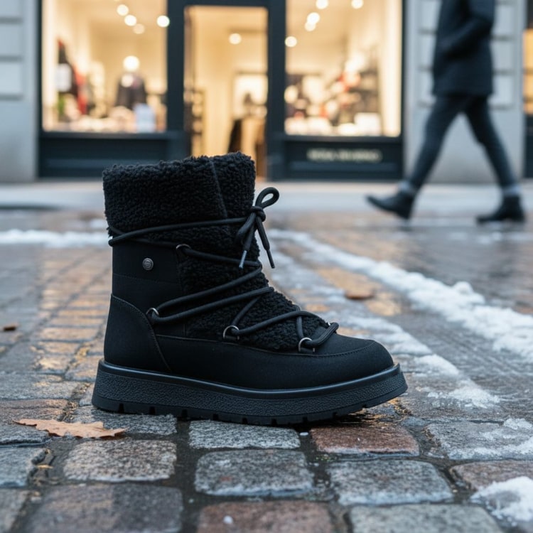 Bota Borrega Con Cordones | Price Shoes